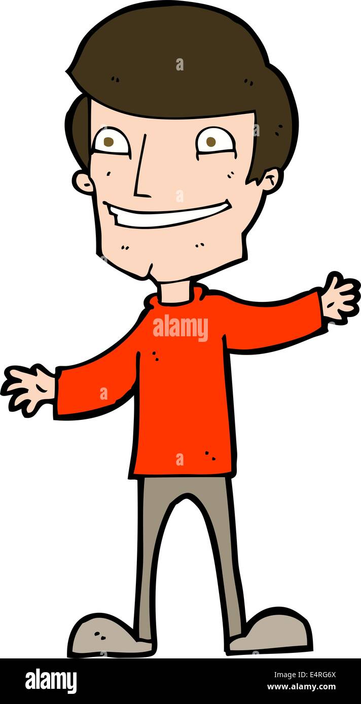 cartoon grinning man Stock Vector Image & Art - Alamy