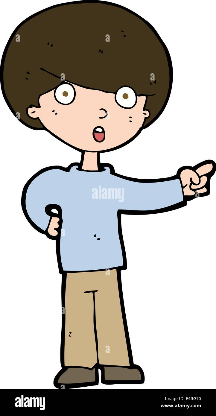 cartoon pointing boy Stock Vector Image & Art - Alamy
