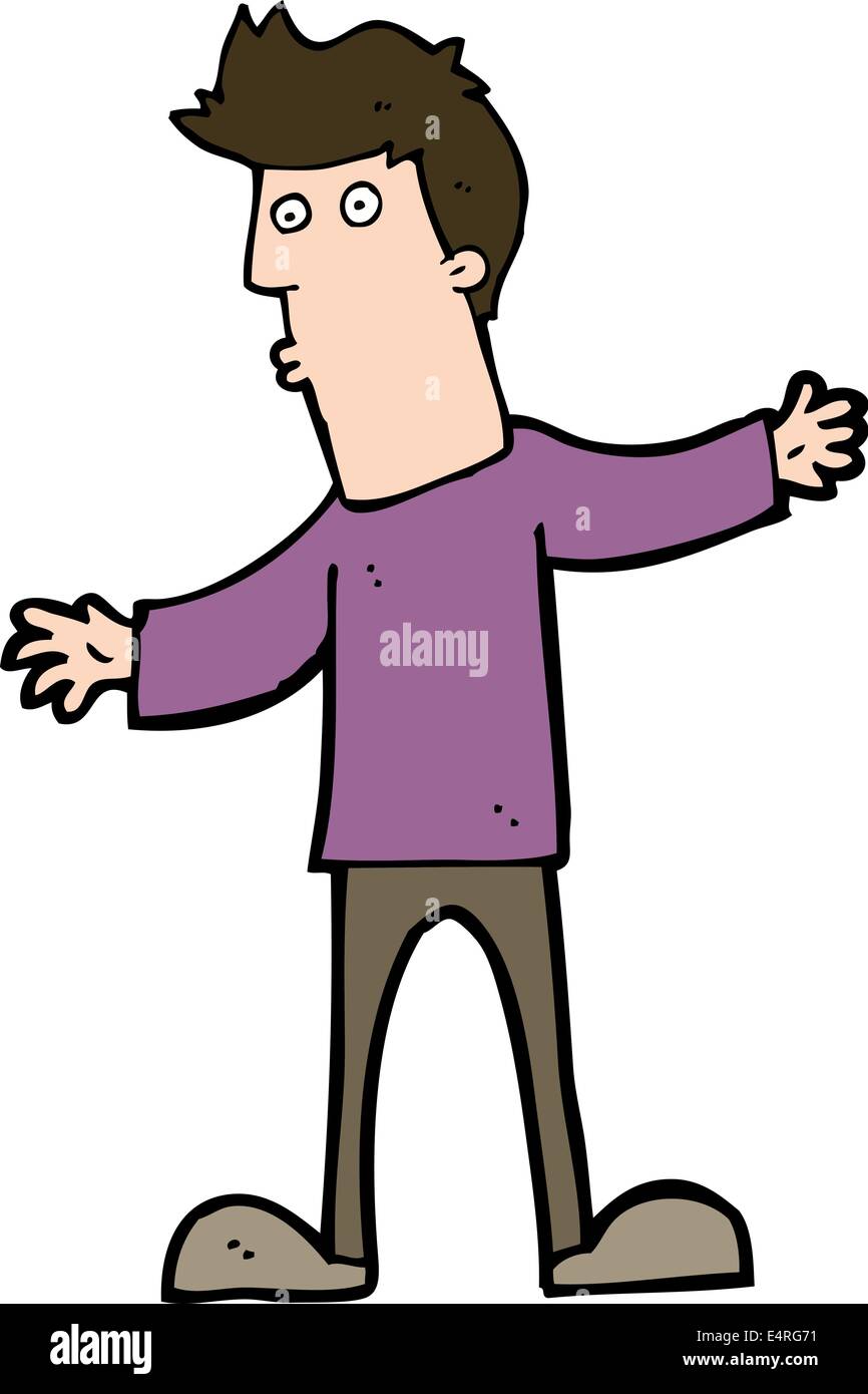 cartoon curious man Stock Vector Image & Art - Alamy