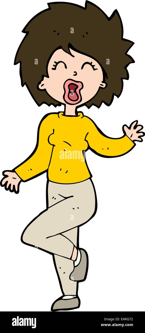cartoon woman dancing Stock Vector Image & Art - Alamy