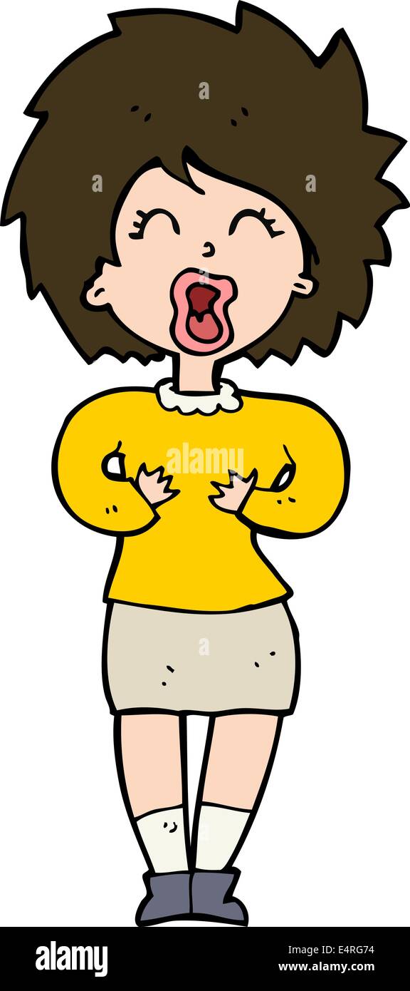 cartoon screaming woman Stock Vector Image & Art - Alamy