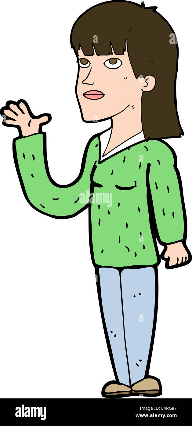 cartoon woman explaining Stock Vector Image & Art - Alamy