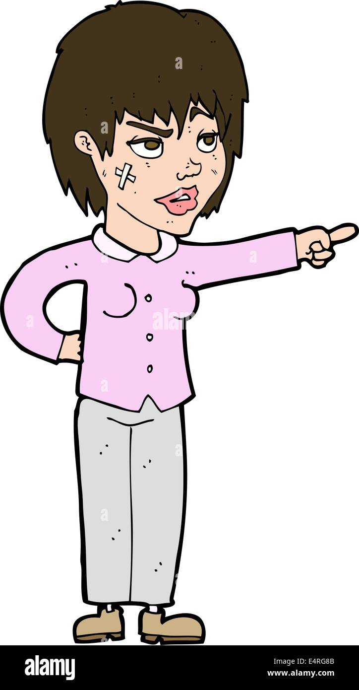 cartoon woman pointing Stock Vector Image & Art - Alamy
