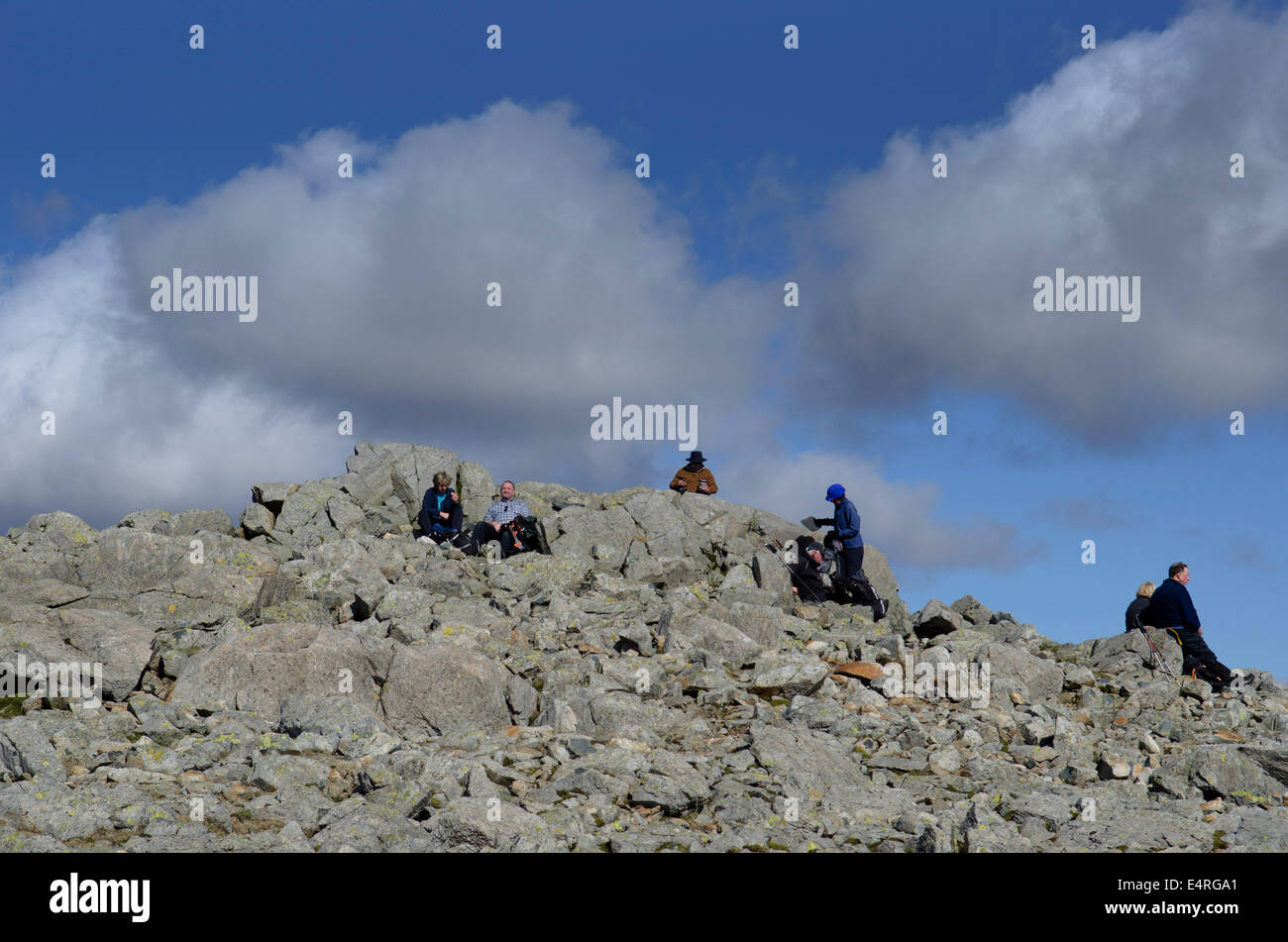 On Great Gable in the English Lake District.rock Stock Photo - Alamy