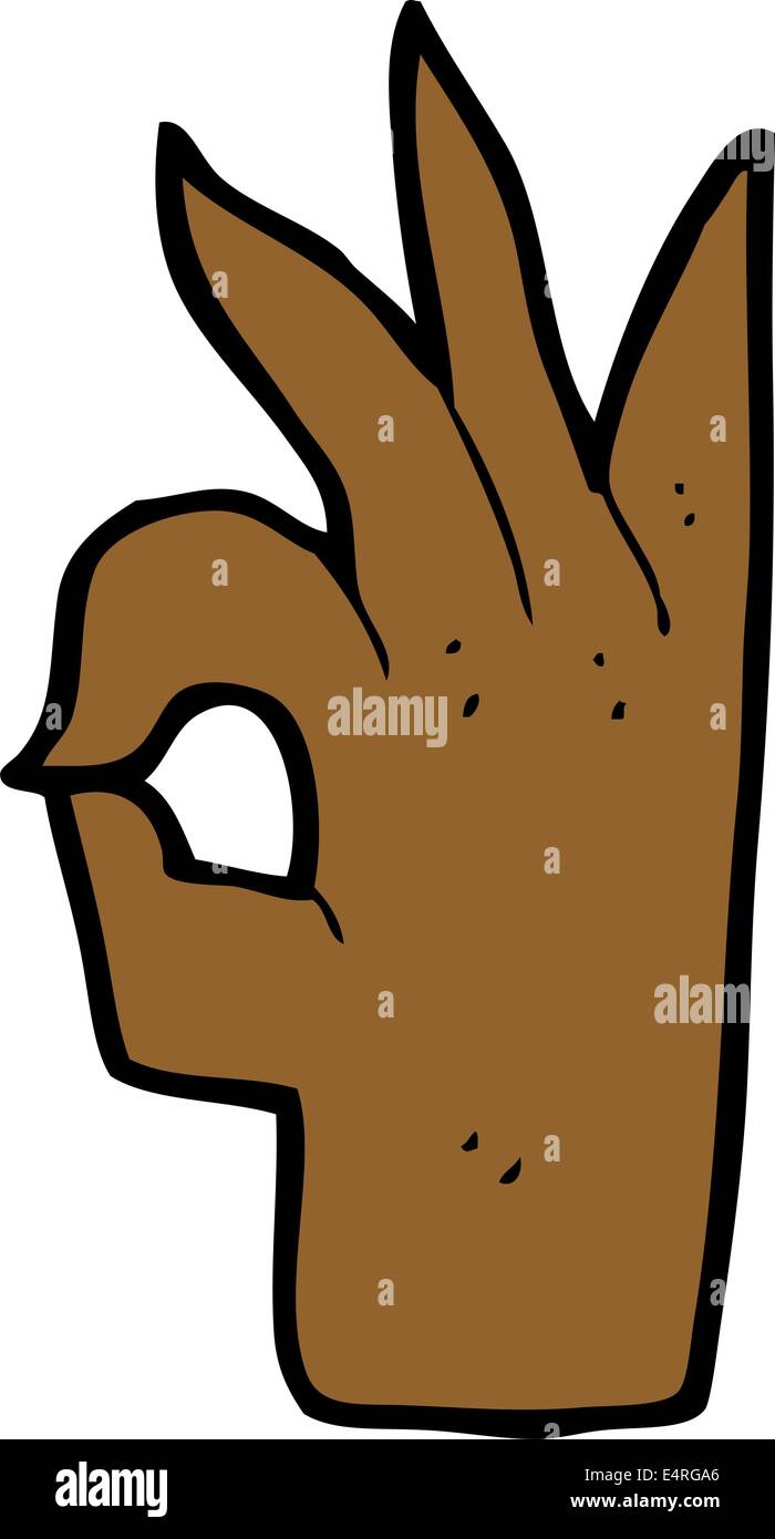 cartoon okay hand gesture Stock Vector Image & Art - Alamy