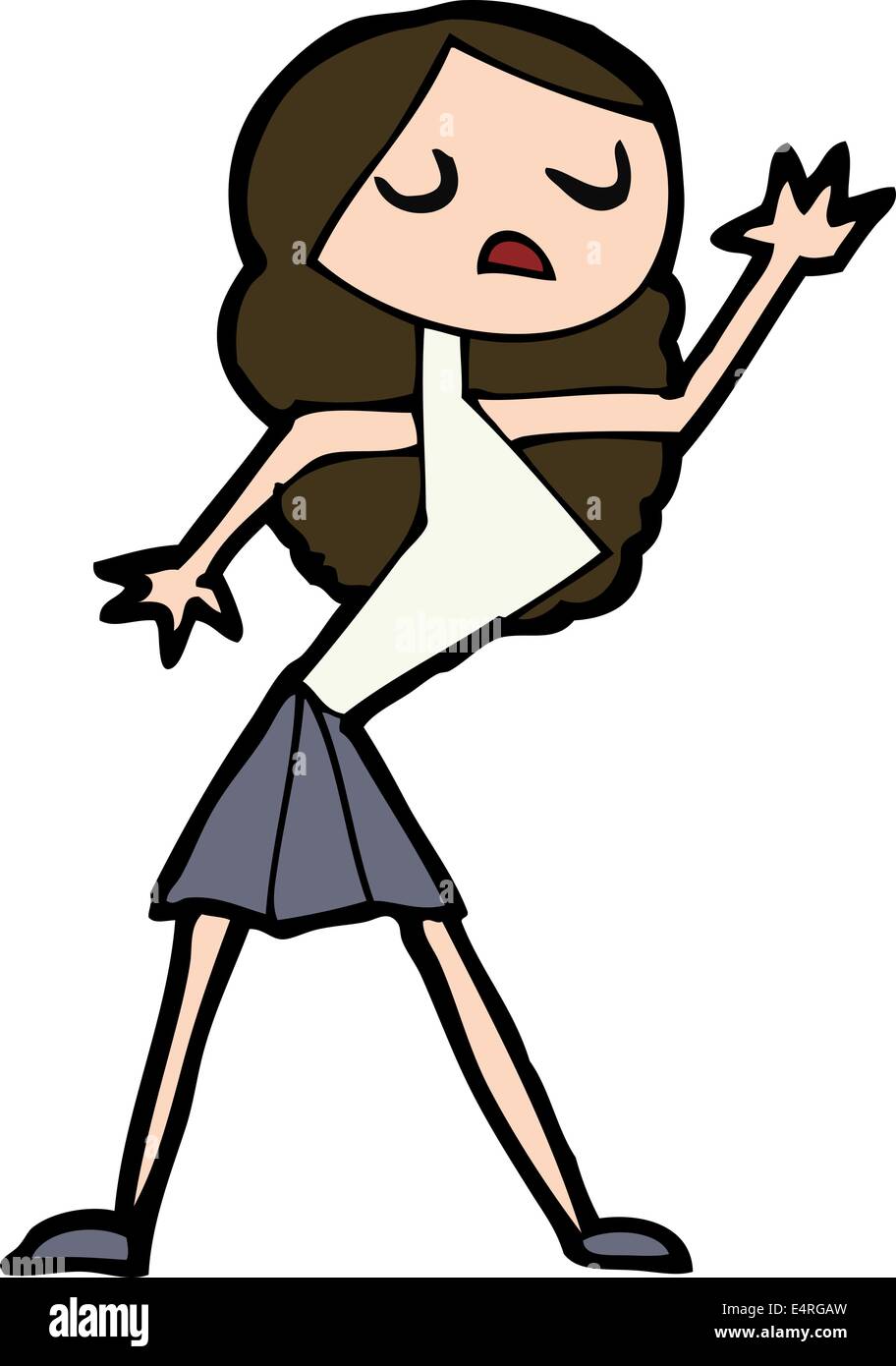 cartoon woman dancing Stock Vector Image & Art - Alamy