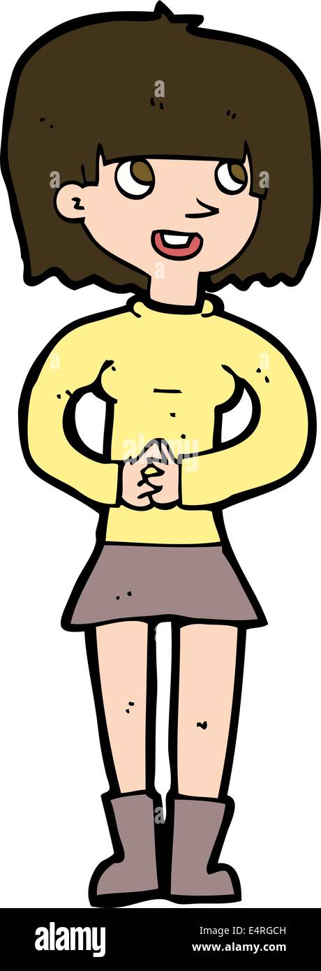 cartoon friendly woman Stock Vector Image & Art - Alamy