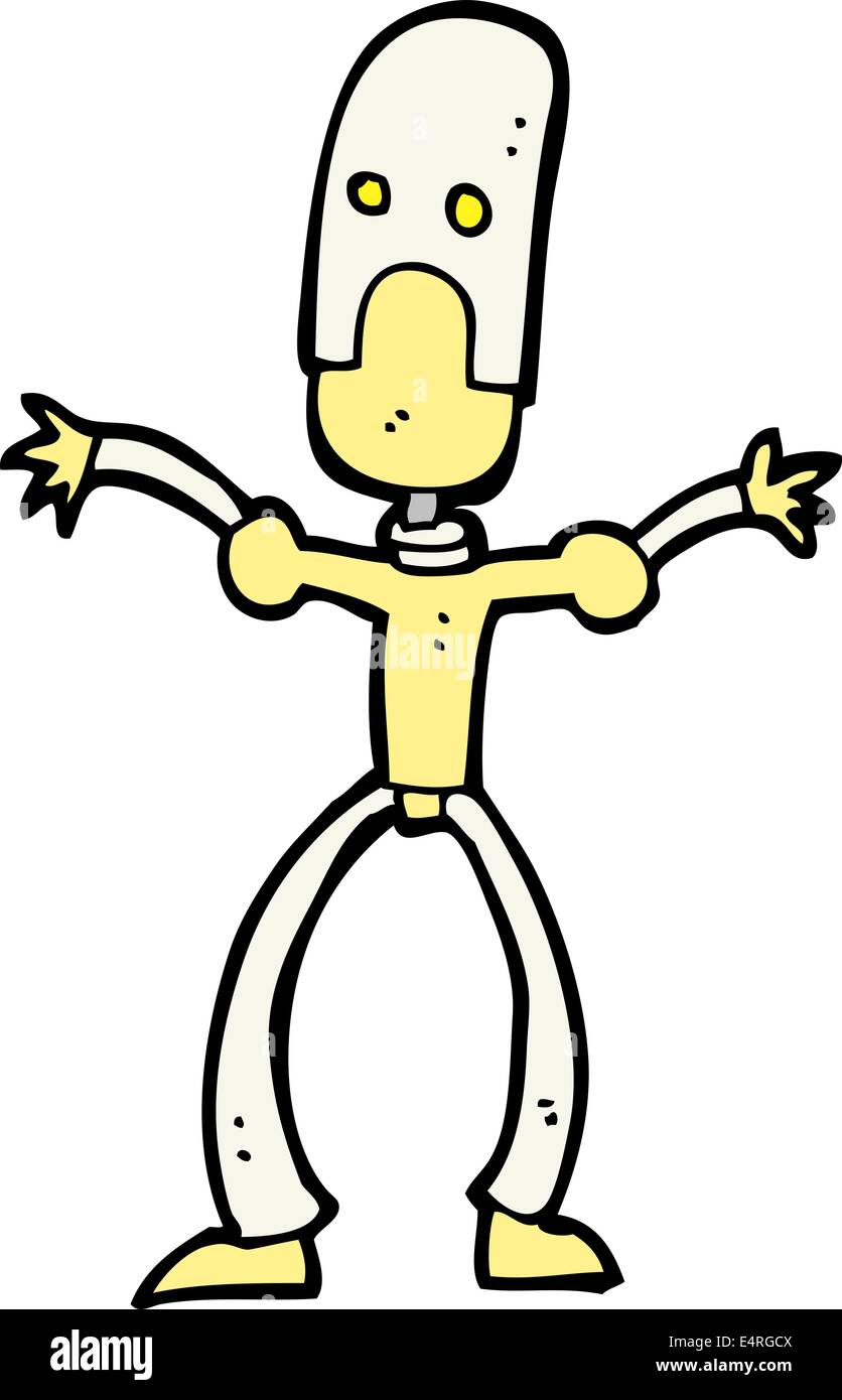 cartoon funny robot Stock Vector Image & Art - Alamy