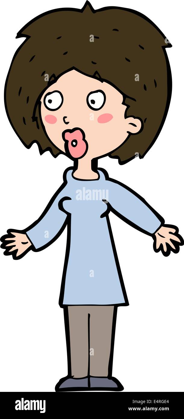cartoon surprised woman Stock Vector Image & Art - Alamy