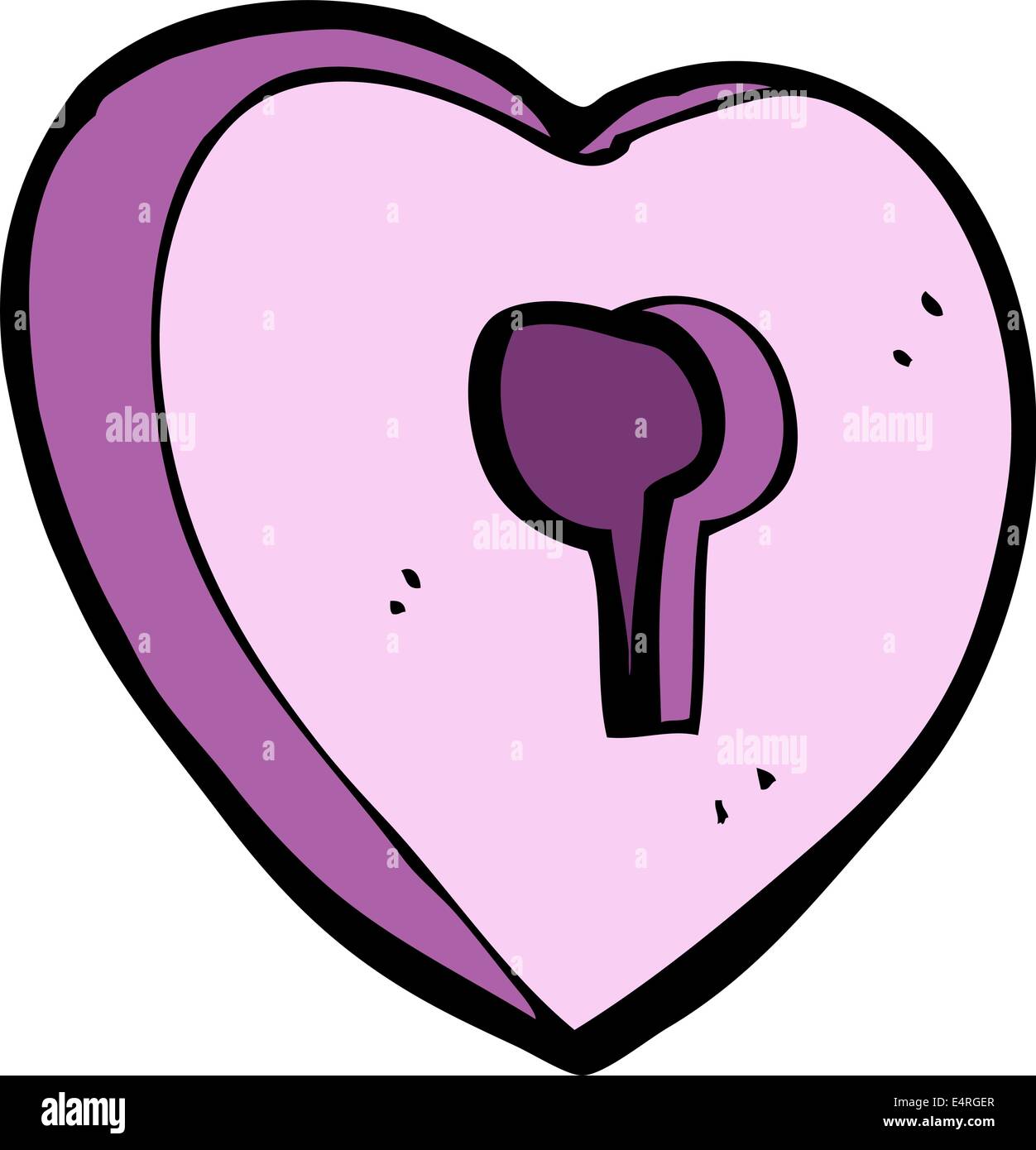 cartoon heart with keyhole Stock Vector Image & Art - Alamy