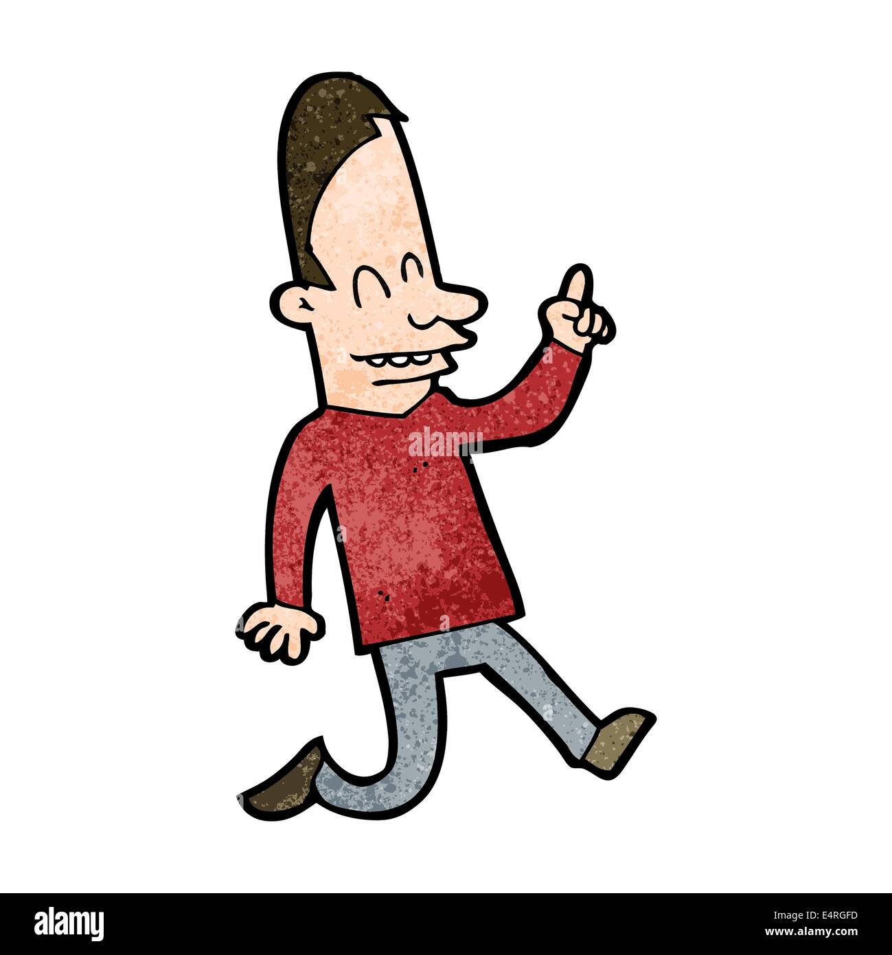 cartoon happy man pointing Stock Vector Image & Art - Alamy