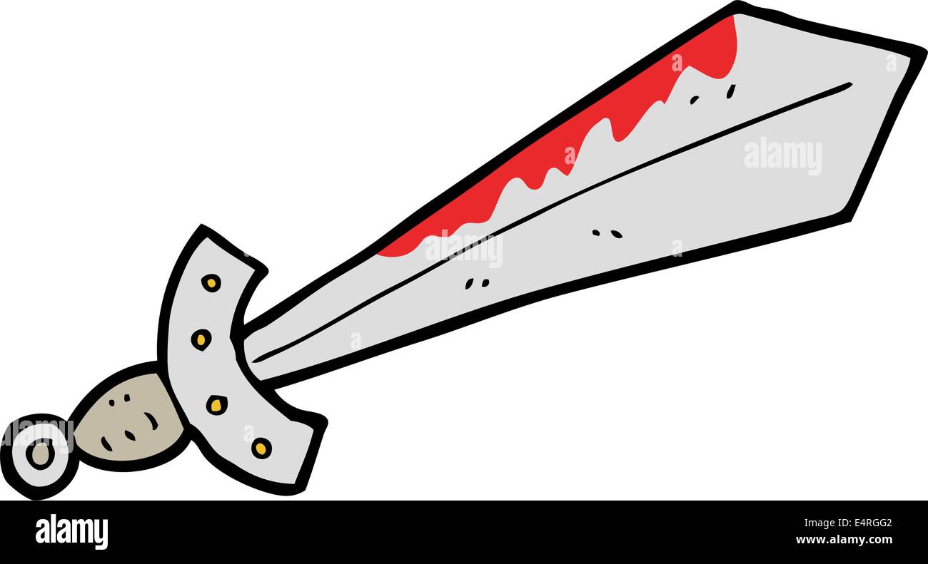 cartoon bloody sword Stock Vector Image & Art - Alamy
