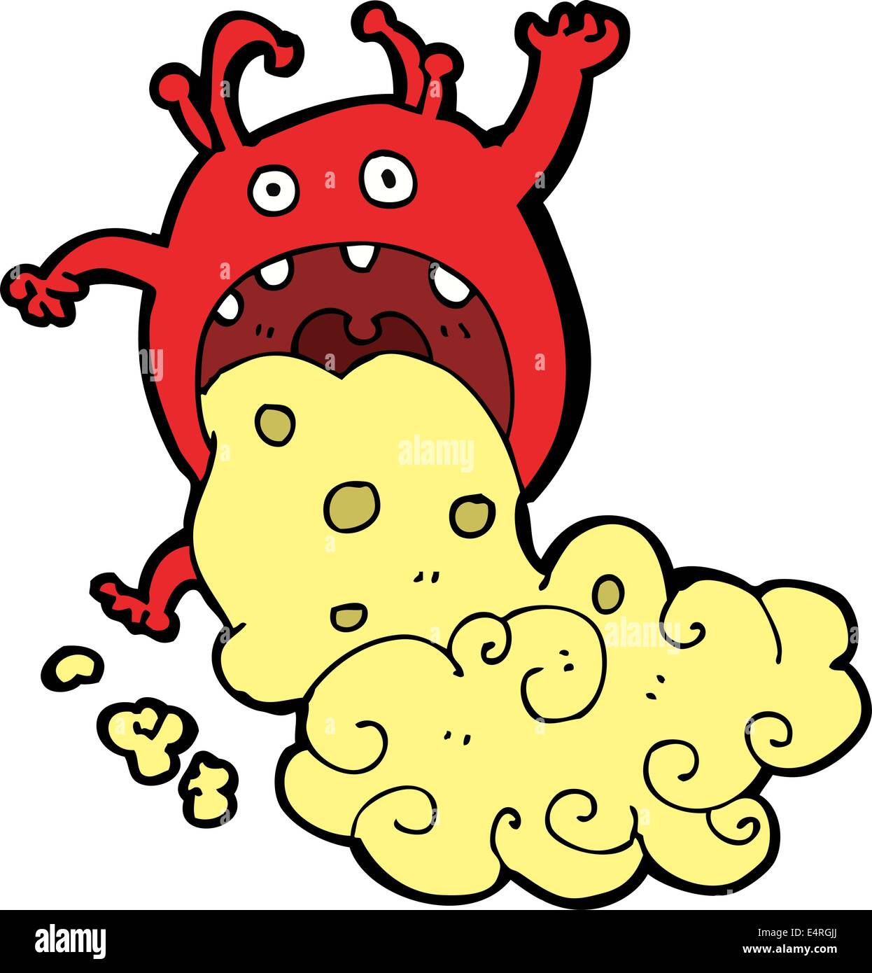 cartoon gross monster being sick Stock Vector Image & Art - Alamy