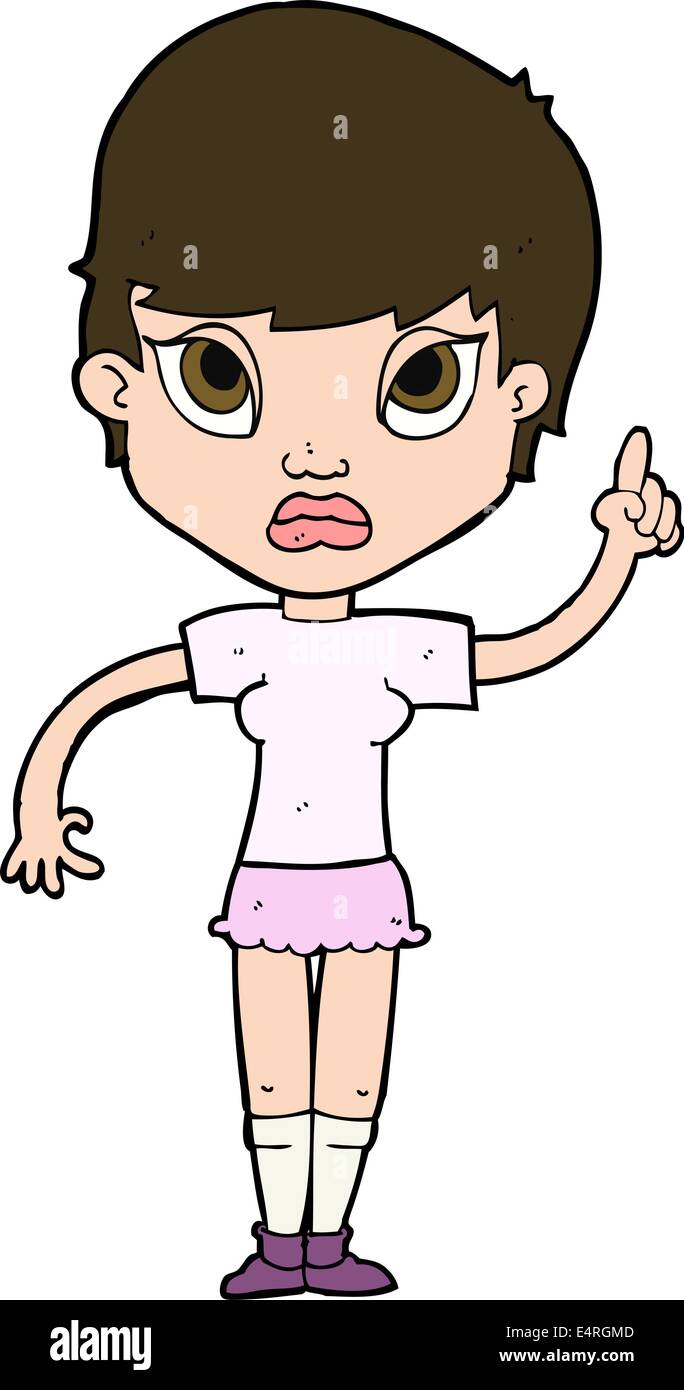 cartoon girl with idea Stock Vector Image & Art - Alamy