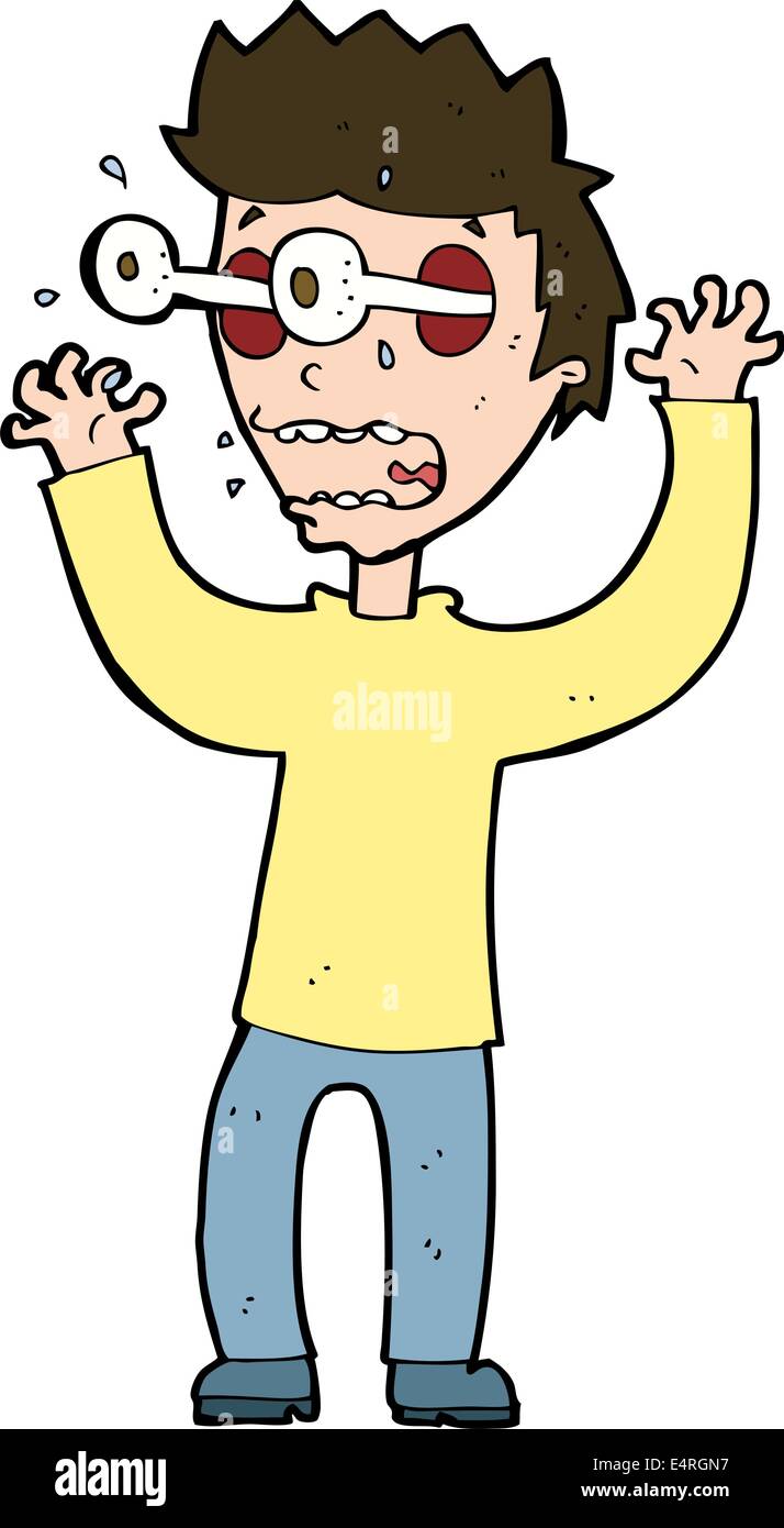 cartoon terrified man Stock Vector Image & Art - Alamy