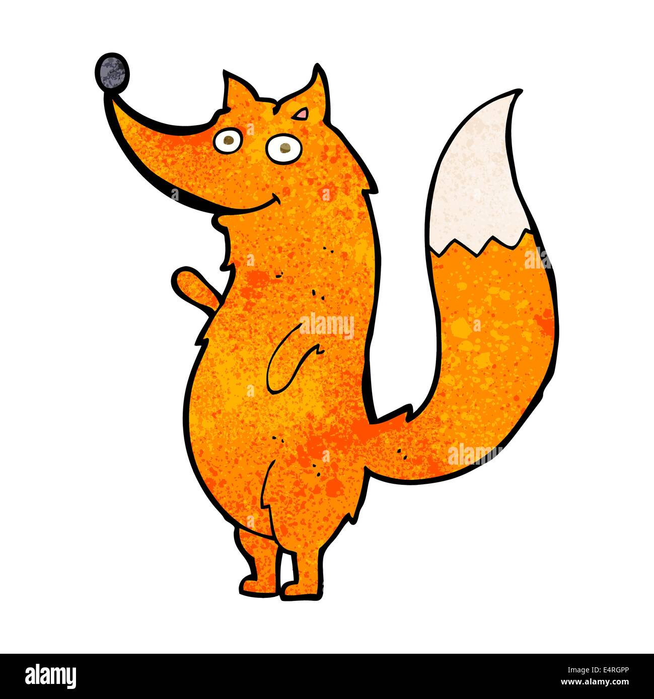 Happy cartoon fox waving smiling hi-res stock photography and images ...