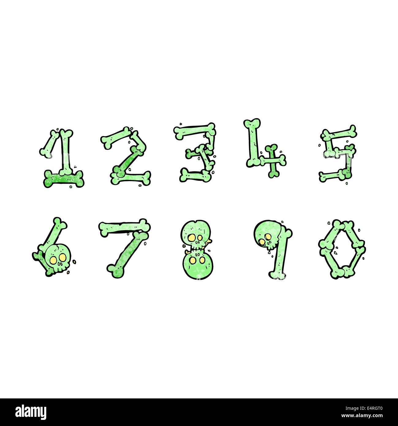 Cartoon bone numbers hi-res stock photography and images - Alamy