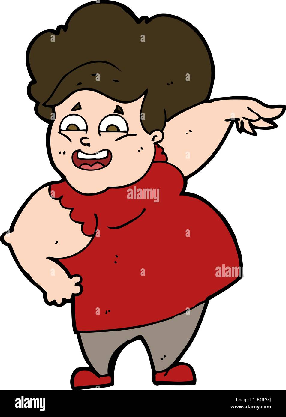 cartoon overweight woman Stock Vector Image & Art - Alamy