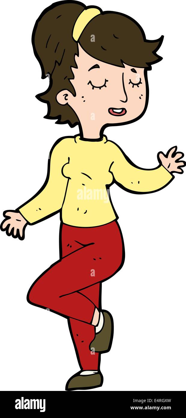 cartoon dancing woman Stock Vector Image & Art - Alamy