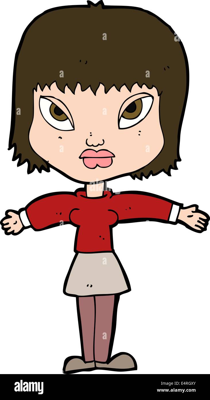 cartoon woman with outstretched arms Stock Vector Image & Art - Alamy