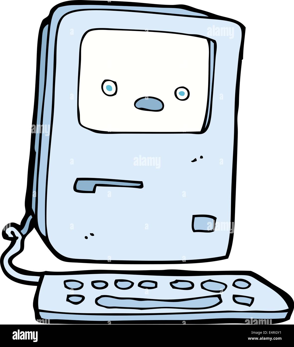 cartoon old computer Stock Vector Image & Art - Alamy