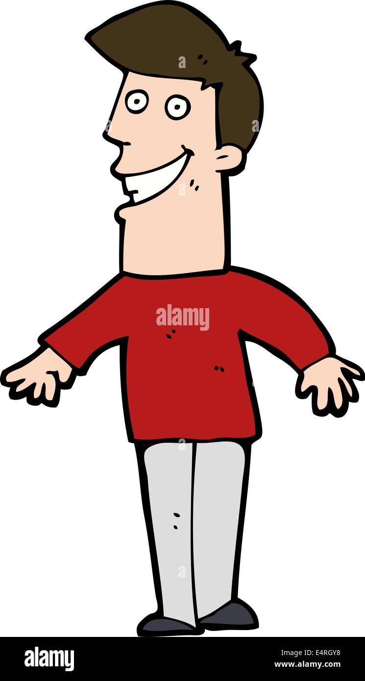 cartoon grinning man Stock Vector Image & Art - Alamy