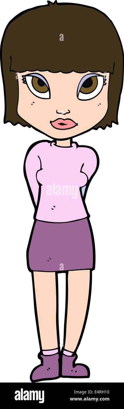 cartoon woman standing Stock Vector Image & Art - Alamy