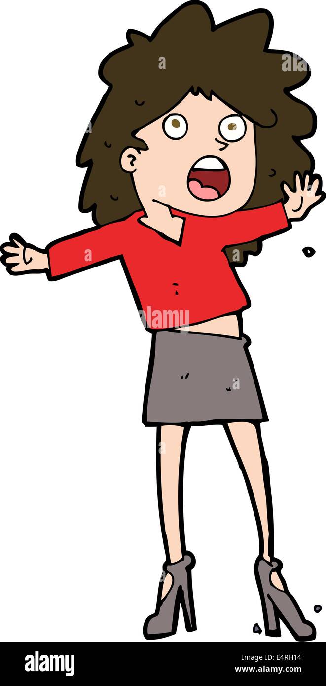 cartoon woman having trouble walking in heels Stock Vector Image & Art ...