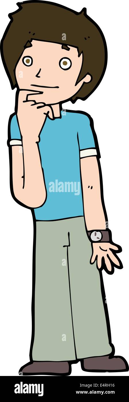 cartoon boy wondering Stock Vector Image & Art - Alamy