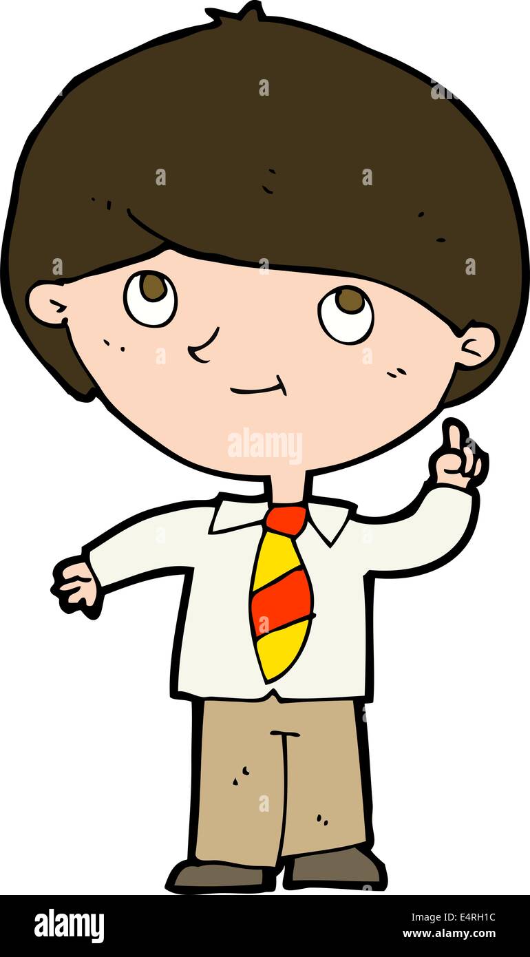 cartoon boy with idea Stock Vector Image & Art - Alamy