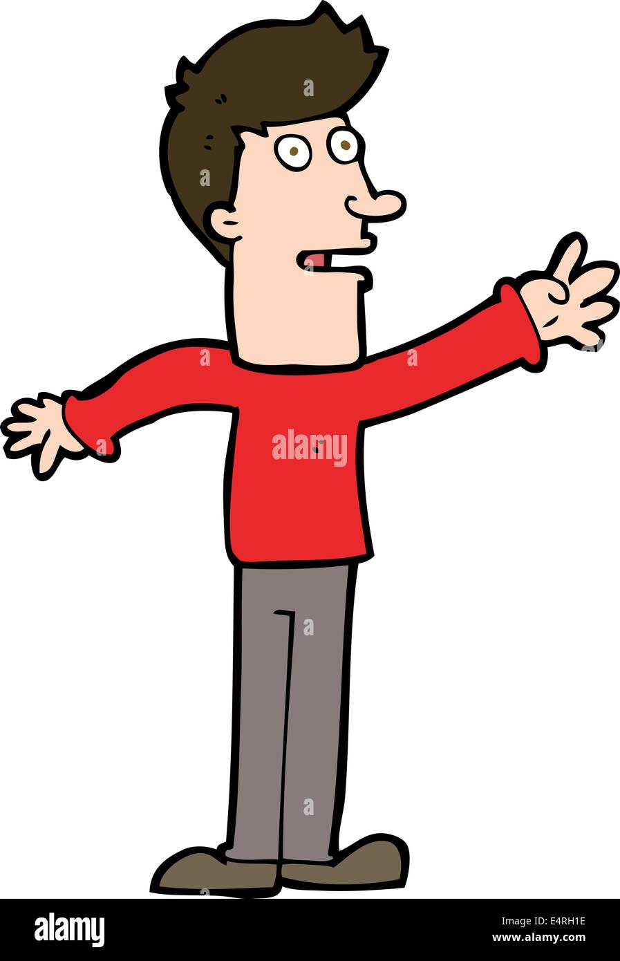 cartoon man reaching Stock Vector Image & Art - Alamy