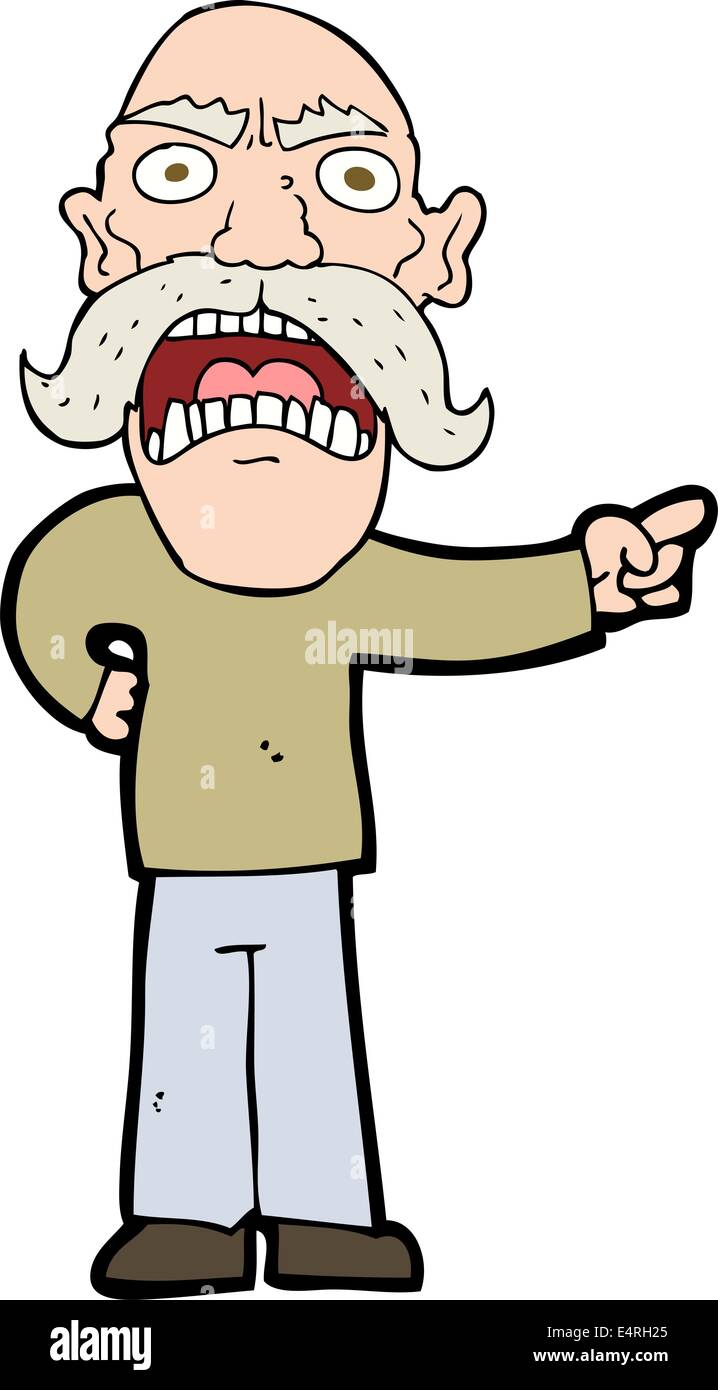 Cartoon Angry Old Man Stock Vector Image And Art Alamy