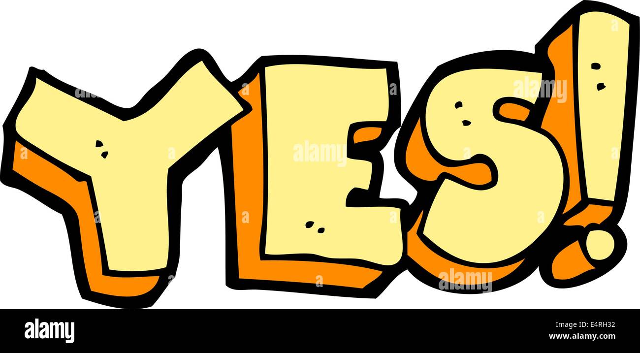 cartoon yes symbol Stock Vector Image & Art - Alamy