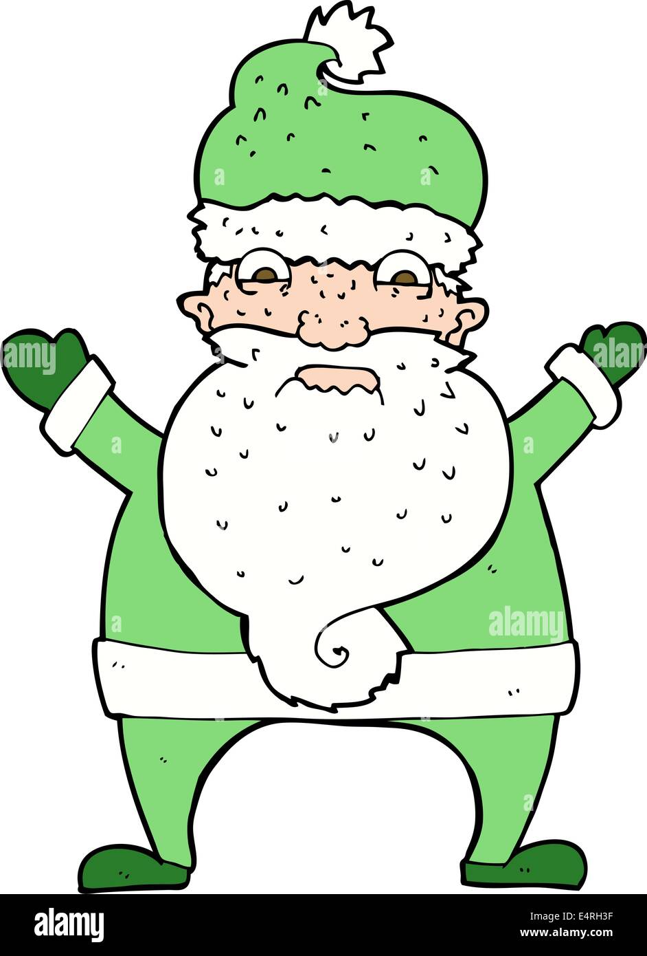 cartoon stressed out santa Stock Vector Image & Art - Alamy
