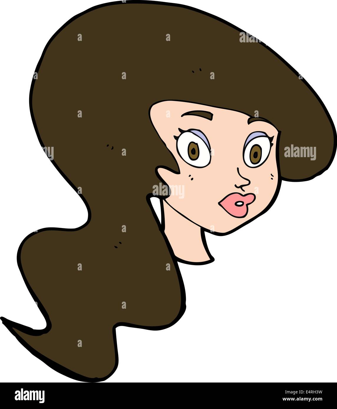 cartoon pretty female face Stock Vector Image & Art - Alamy