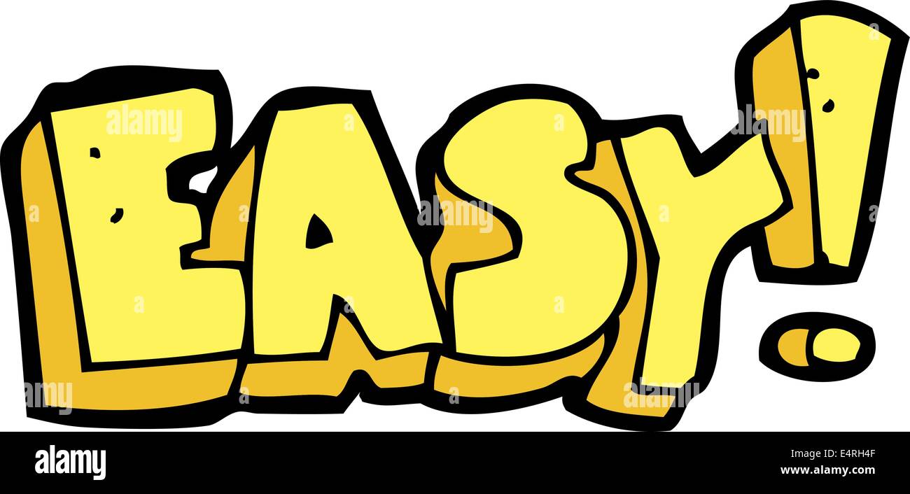 cartoon easy sign Stock Vector Image & Art - Alamy