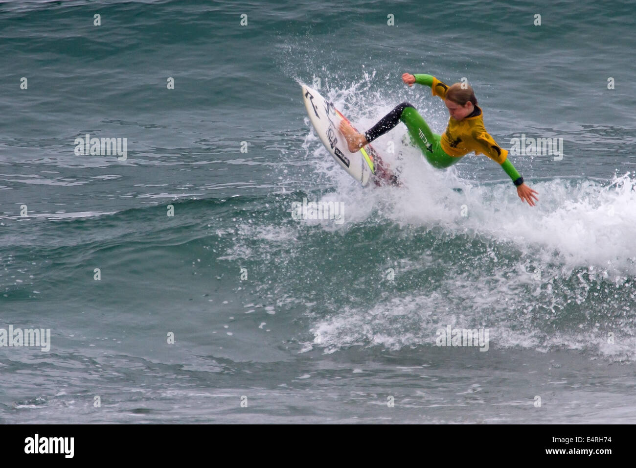Surfing competition of the Switchfoot Bro-Am held in Encinitas ...