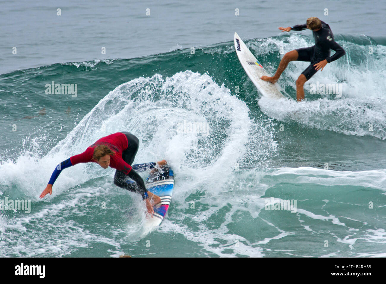 Surfing competition of the Switchfoot Bro-Am held in Encinitas ...