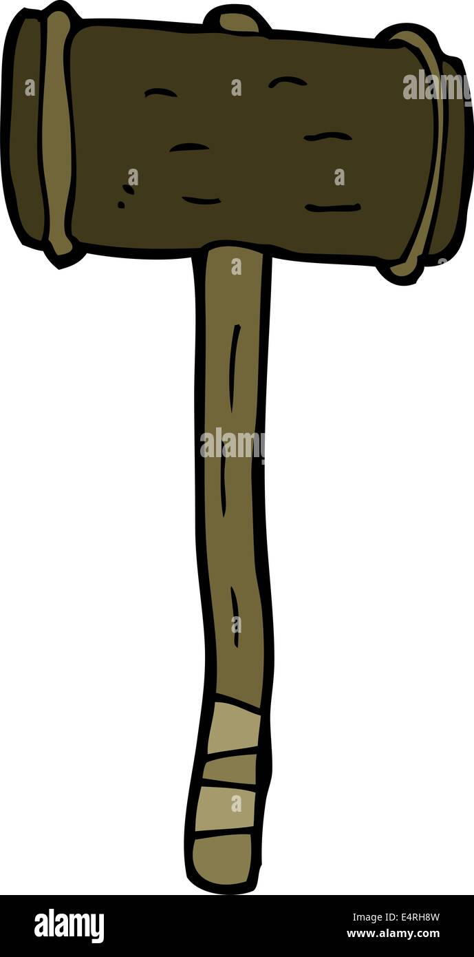 Cartoon wooden hammer Stock Vector Images - Alamy