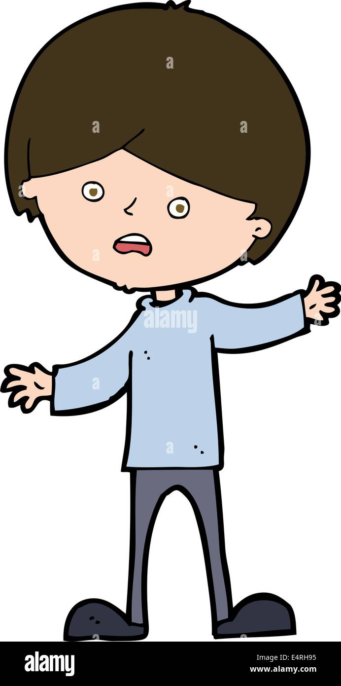 cartoon unhappy boy Stock Vector Image & Art - Alamy