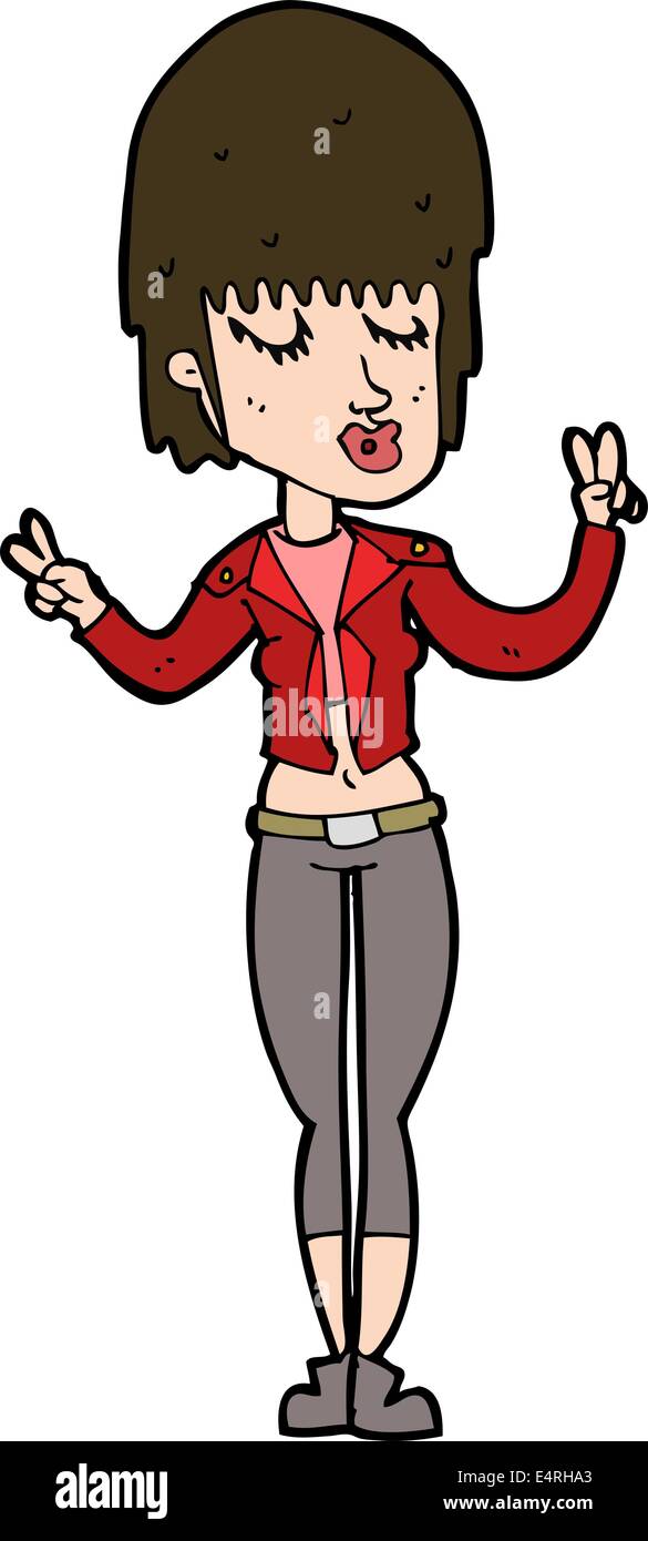cartoon cool girl Stock Vector Image & Art - Alamy