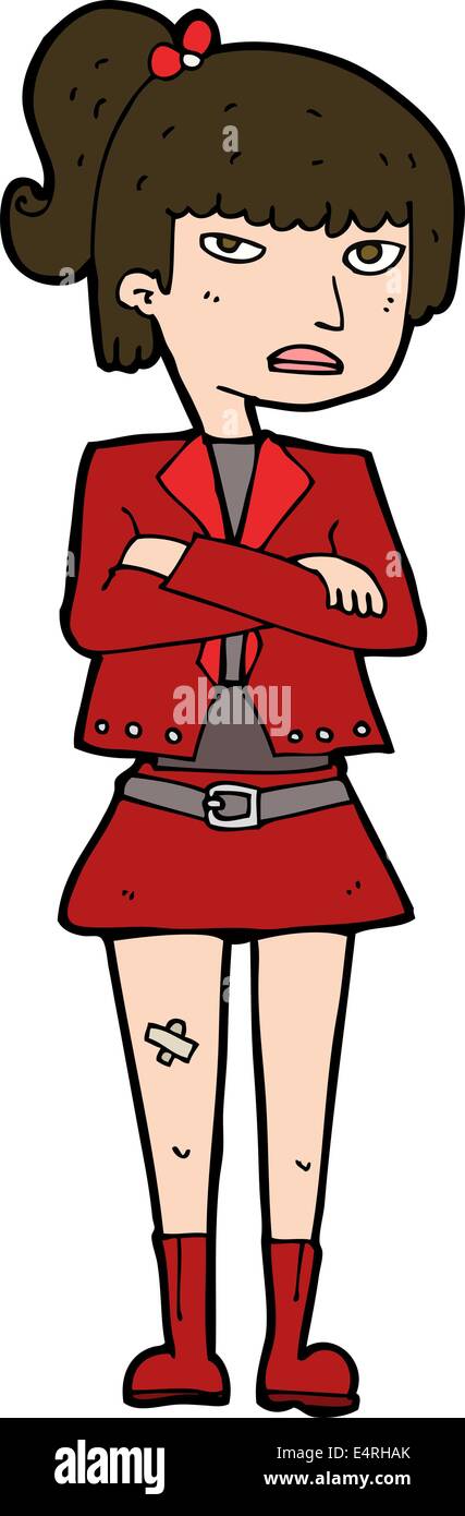cartoon cool girl Stock Vector Image & Art - Alamy