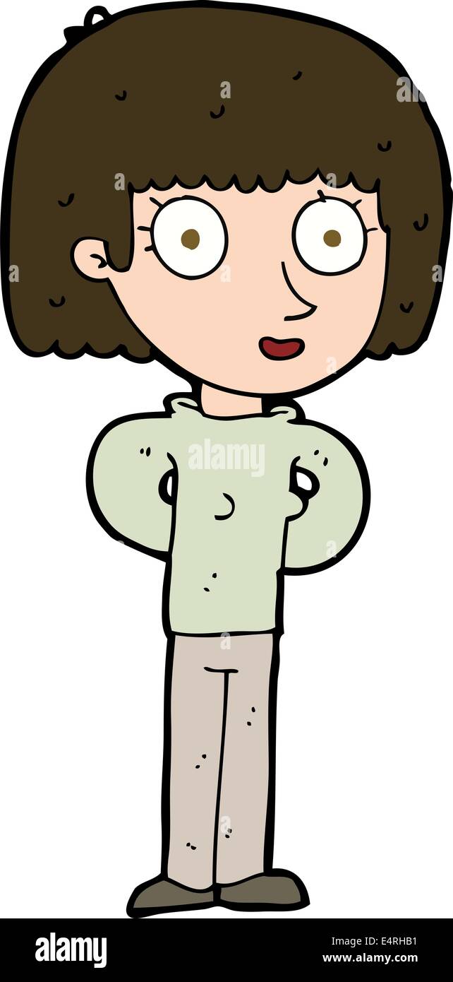 Cartoon staring woman hi-res stock photography and images - Alamy