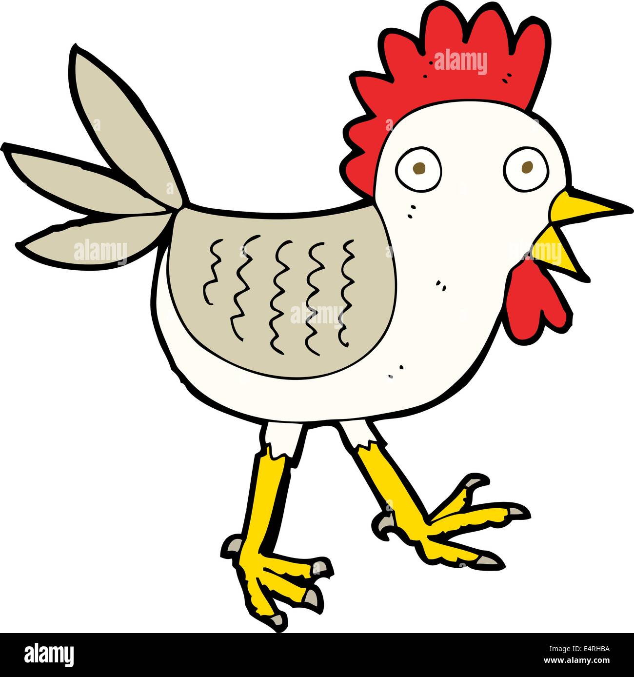 funny cartoon chicken Stock Vector Image & Art - Alamy