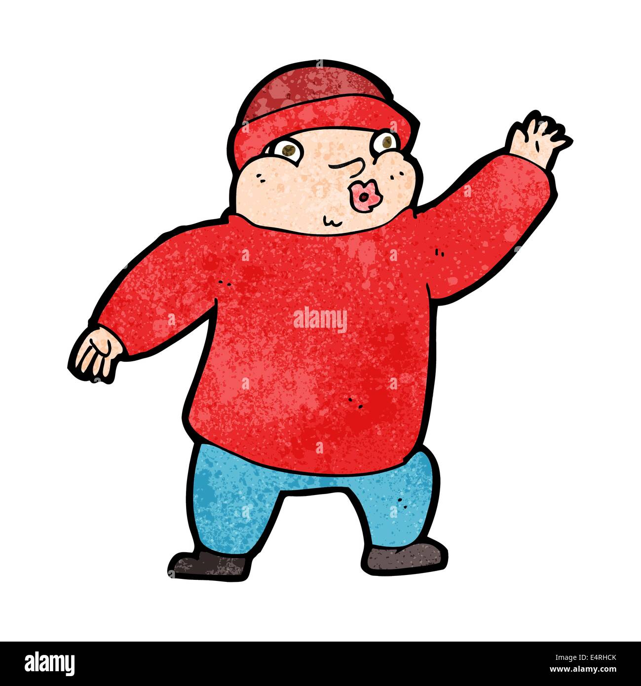 Funny crazy fat man Stock Vector Images - Alamy