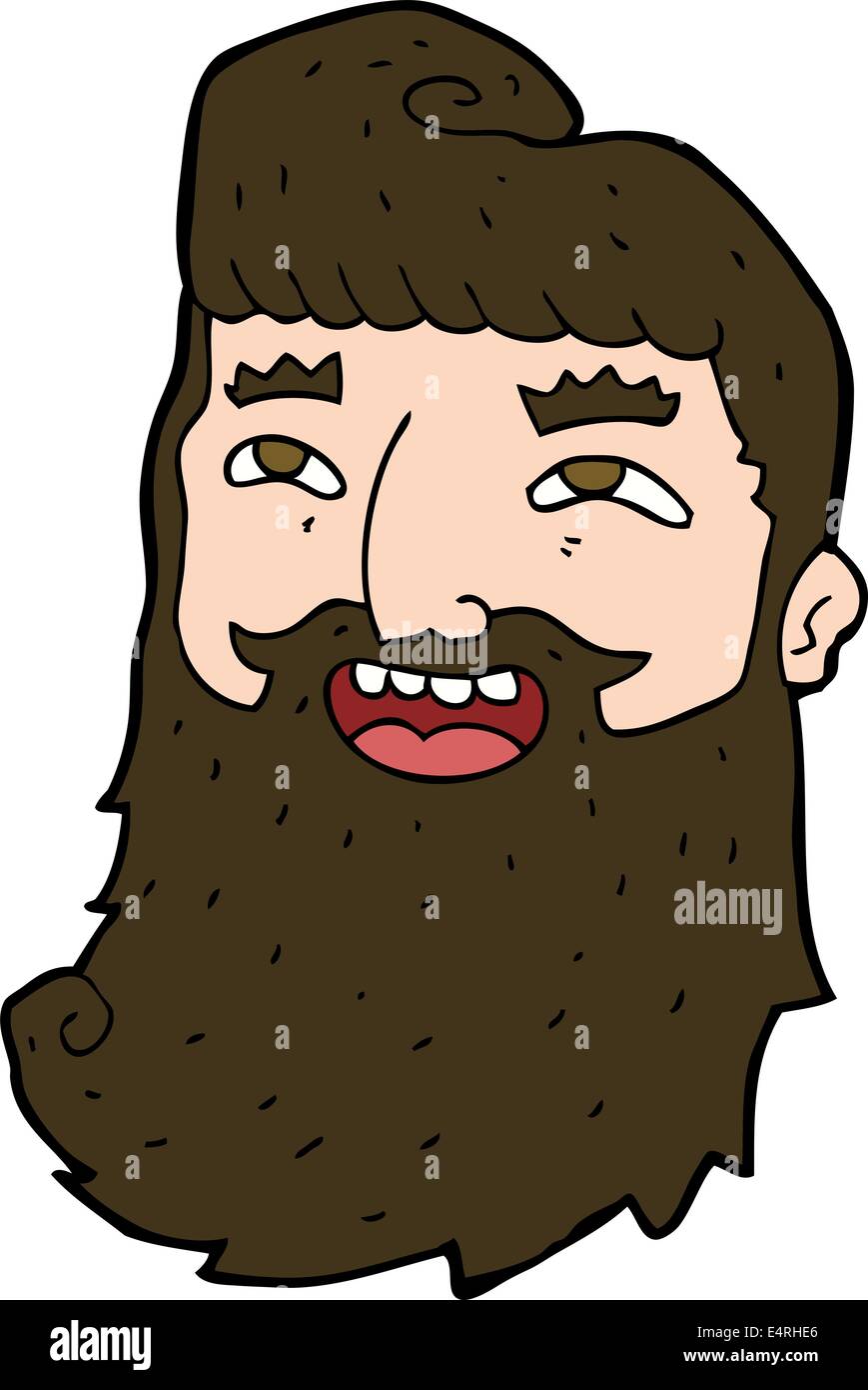 cartoon man with beard laughing Stock Vector Image & Art - Alamy