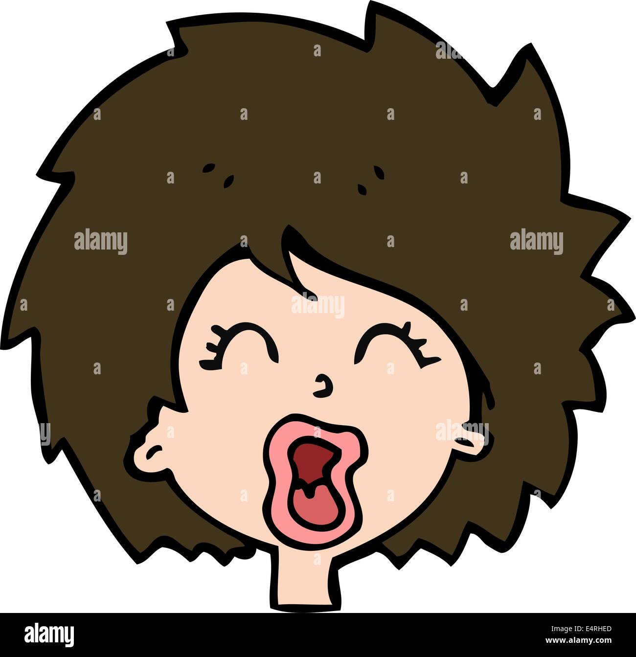 cartoon woman screaming Stock Vector Image & Art - Alamy
