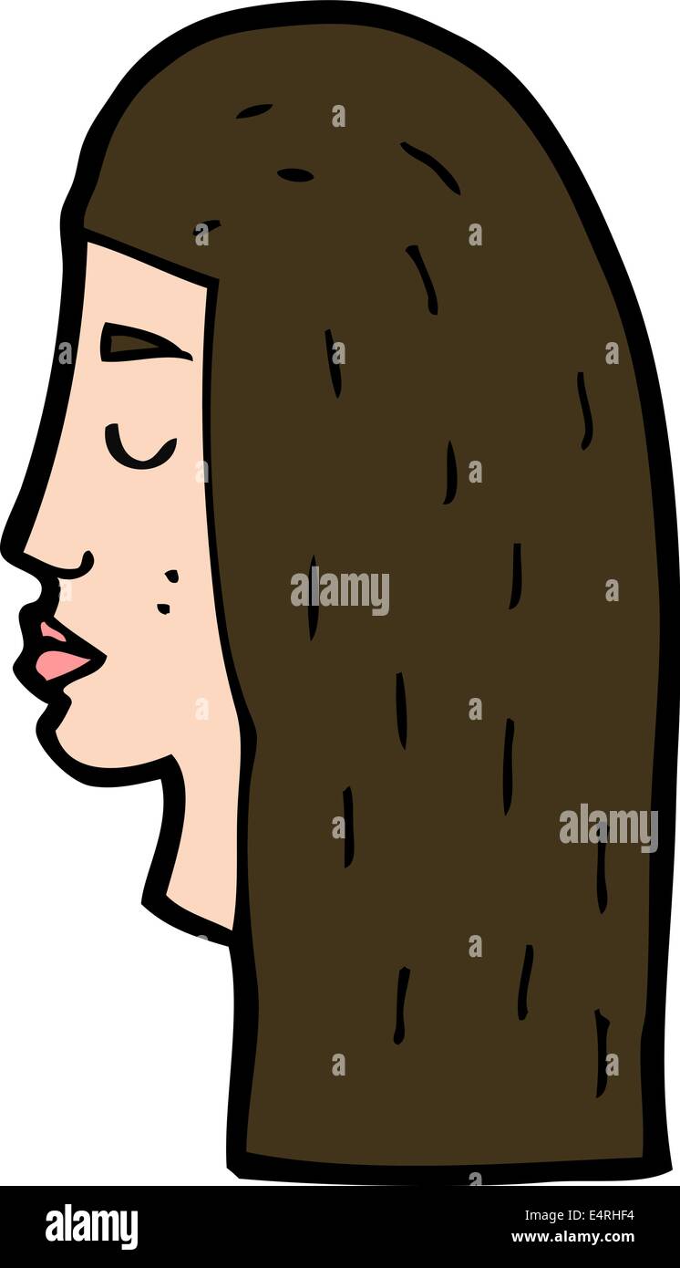 cartoon female face profile Stock Vector Image & Art - Alamy