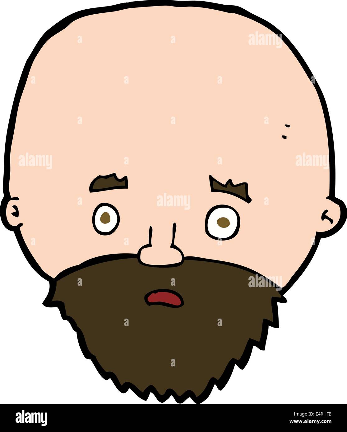 cartoon shocked man with beard Stock Vector Image & Art - Alamy