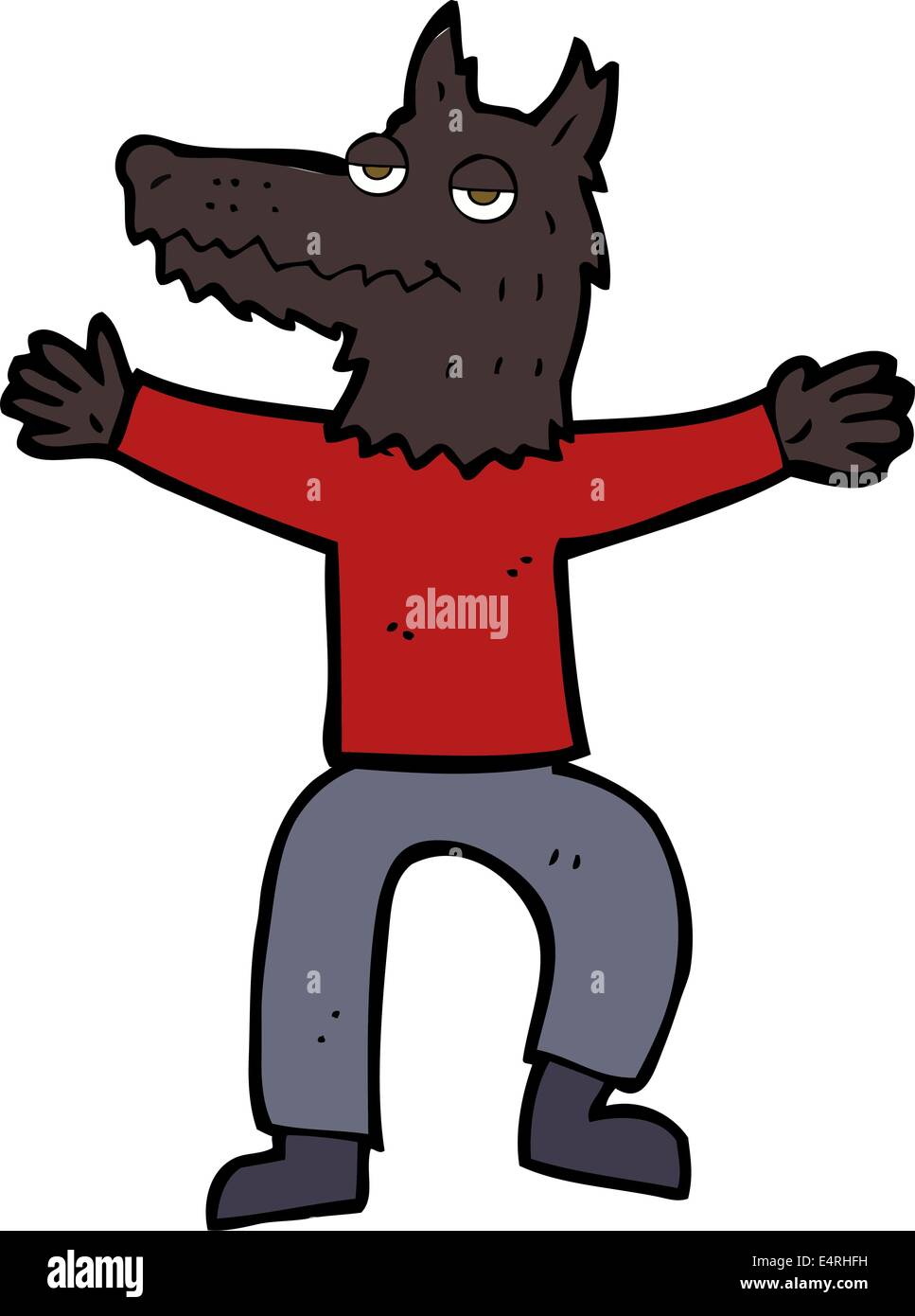 cartoon wolf man Stock Vector Image & Art - Alamy